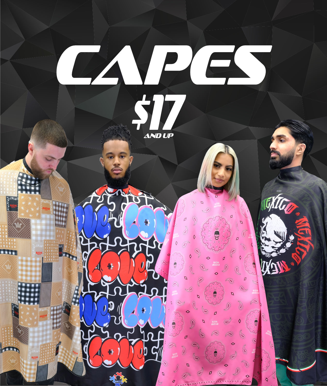 King Midas Empire | Barber Capes, Barber Jackets, Barber Aprons