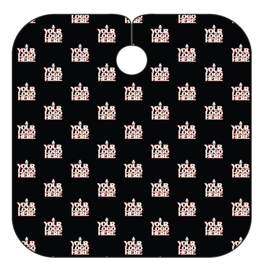 Custom Barber Cape- Logo Pattern Cape - Step And Repeat Pattern Cape ...