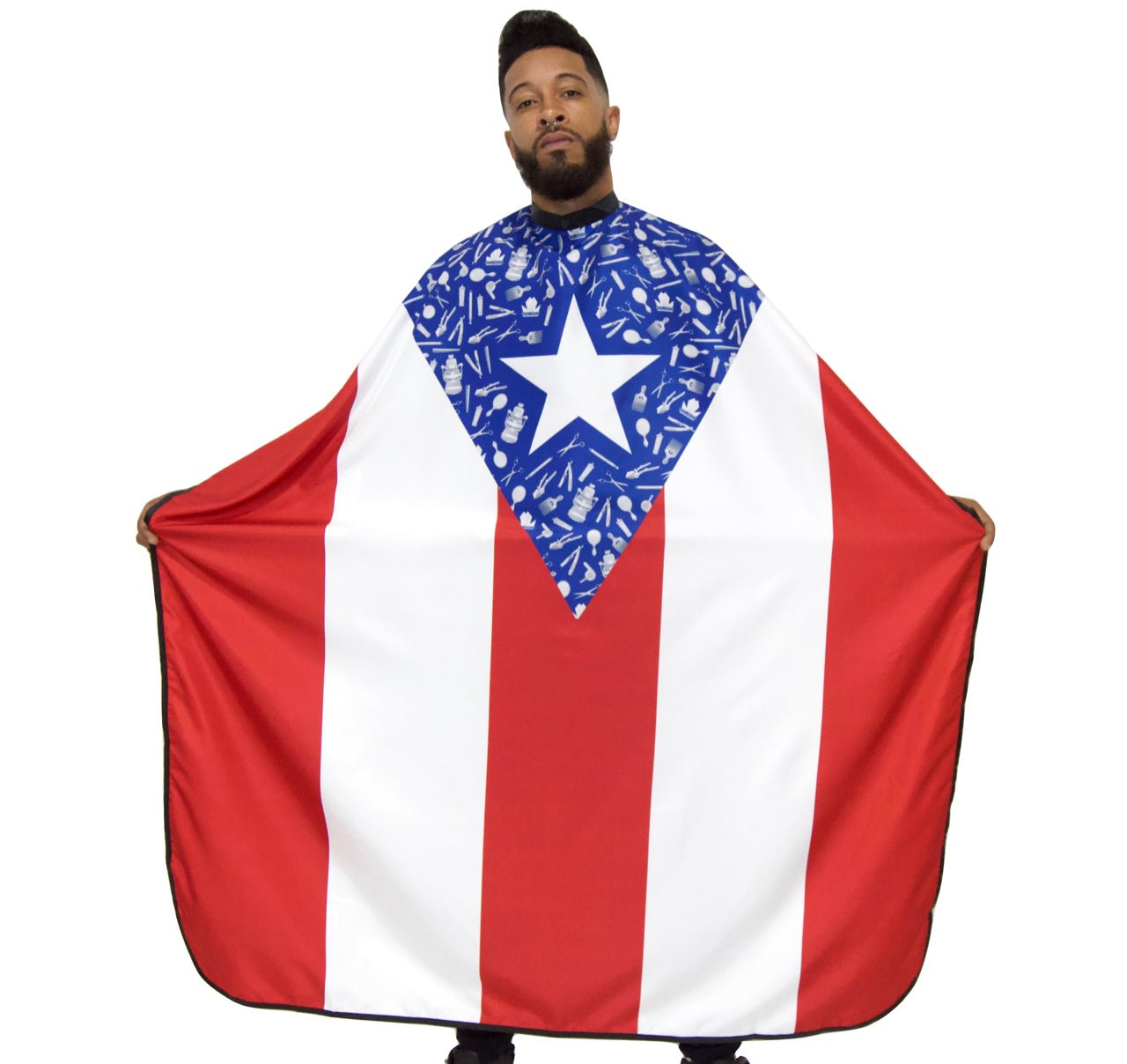 King Midas Puerto Rico Flag Cape | Puerto Rico Barber Capes – King ...
